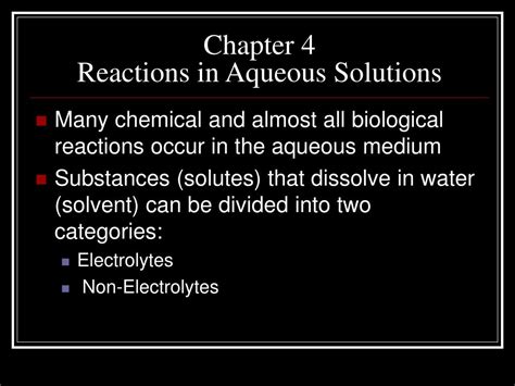 Ppt Chapter 4 Reactions In Aqueous Solutions Powerpoint Presentation
