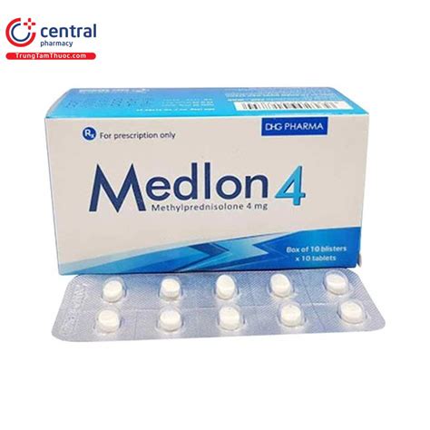 Thuốc Medlon 4 Dhg điều Trị Các Triệu Chứng Viêm Và Bệnh Lý Miễn Dịch