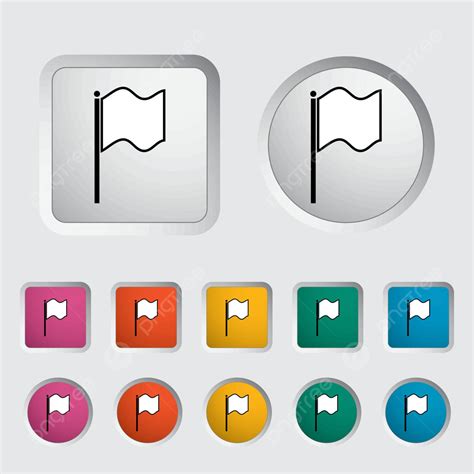 Flag Icon Sign Isolated Marker Vector Sign Isolated Marker Png And