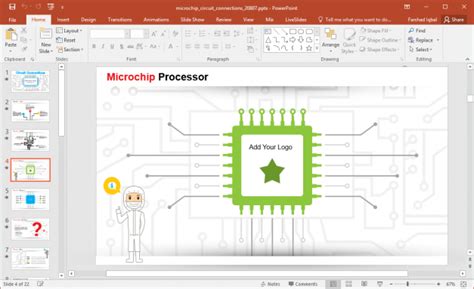 Animated Microchip Powerpoint Template