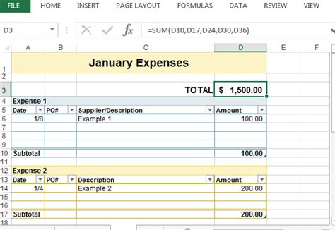 Small Business Expense Sheet For Excel