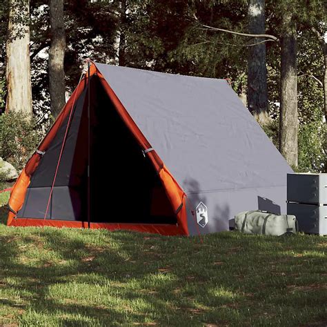 Berkfield Camping Tent A Frame 2 Person Grey Waterproof