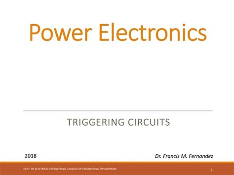 Firing Circuit Pdf Physics Science