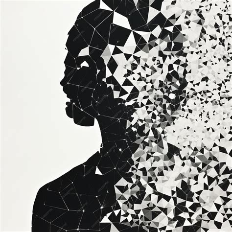 Premium Photo Contemporary African Art Black And White Silhouette In