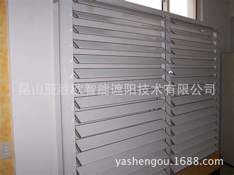 铝合金电动百叶窗智能控制远程操控发电机房进排风百叶窗防雨水 阿里巴巴