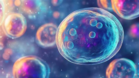 Pluripotent Stem Cells Observed Under Microscope In Vibrant Detail