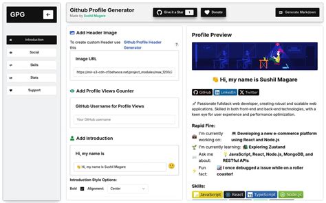Github Profile Generator Create Stunning Profiles In Seconds
