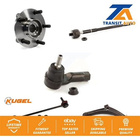Front Right Hub Bearing Lower Control Arm Tie Rod Link Kit For