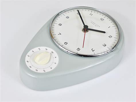 Gray Max Bill Midcentury Wall Clock By Junghans Germany 1950s For Sale