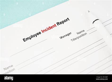blank employee incident report form