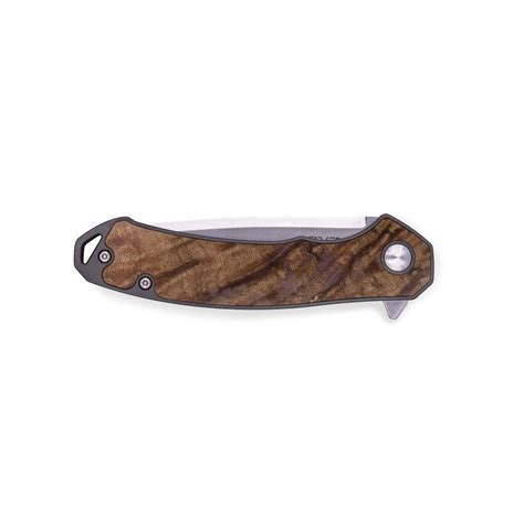 Edc Burl Wood Pocket Knife Kaz Maple Burl 605439 Carved Knives