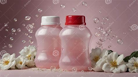 Modern Detergent Package Design Against A Blush Pink Background Stock