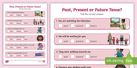 Past Present Or Future Tense Paper Quiz