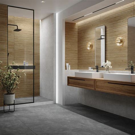 Bandwood Dark Oak Slatted Wood Effect Matt Ceramic Wall Tiles Tile
