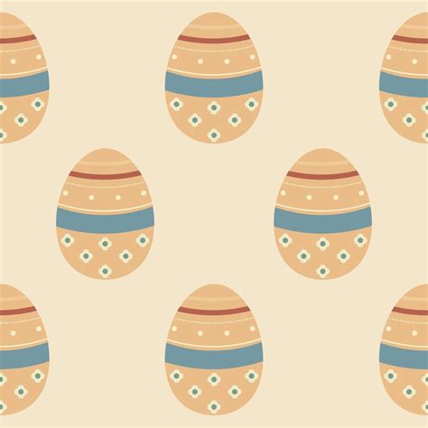 Easter Eggs Seamless Pattern Easter Symbol Decorative Vector Elements