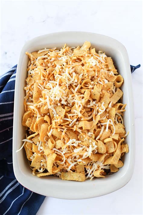 Corn Chip Pie Casserole With Ground Beef Savvy Saving Couple