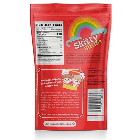 Skitty Bitties Crunchy Candy Corner Caramelo Con Sabor A Frutas Liofilizadas Bolsa Resellable