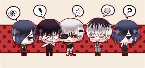 Chibi Tokyo Ghoul Characters Hd Wallpaper By Clowngray