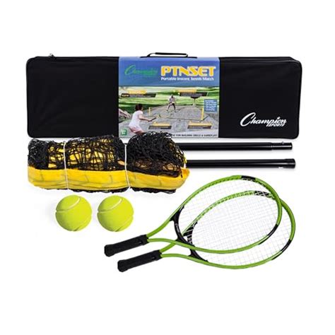 Champion Sports Portable Tennis Game Racket Ball And Net Set Want