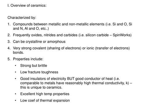 Ppt Chapter 11 Ceramics Inorganic Non Metallic Compounds Formed