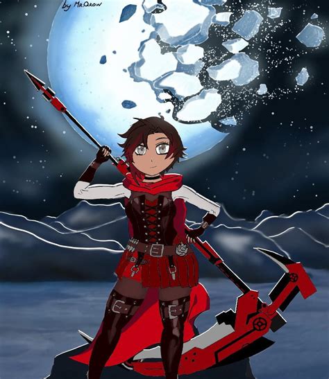 Rwby Moonlight Ruby In The Moonlight Filled Night By Me This Is My