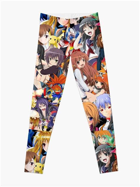 Japanische Comic Anime Hentai Gesichter Collage Leggings Von Thisonashirt Redbubble