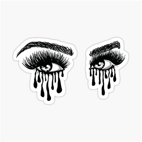 Crying Eyes Sticker For Sale By Savanamms6 Redbubble