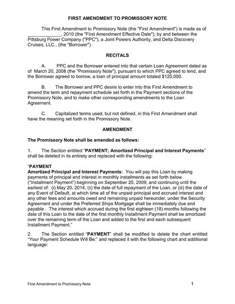 Free Promissory Note Templates Word PDF Example Free Promissory Note Templates Word PDF Example