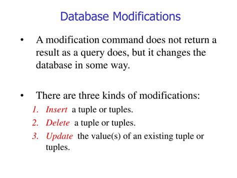 Ppt Database Modifications Powerpoint Presentation Free Download