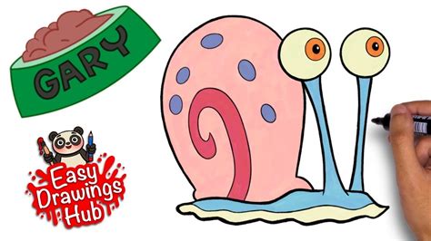 How To Draw Gary The Snail From Spongebob Squarepants In 4 Minutes