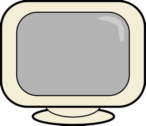 Download Retro Clipart Computer Blank Computer Screen Cartoon Png