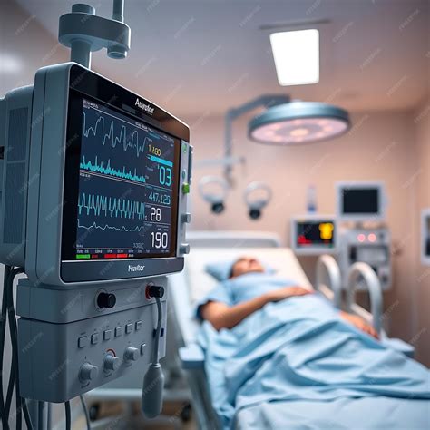 Advanced Patient Monitor In Modern Icu For Realtime Data Premium Ai