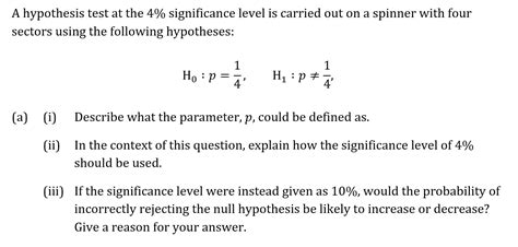 Hypothesis Testing Ocr As Maths Statistics Questions And Answers 2018