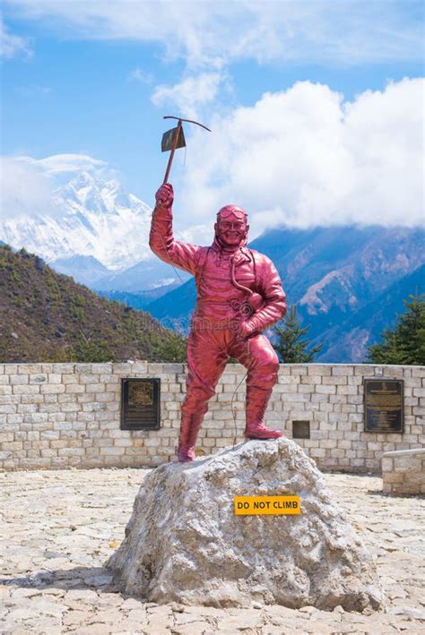 9 April 2018 Nepal Sherpa Tenzing Norgay Memorial Statue Editorial