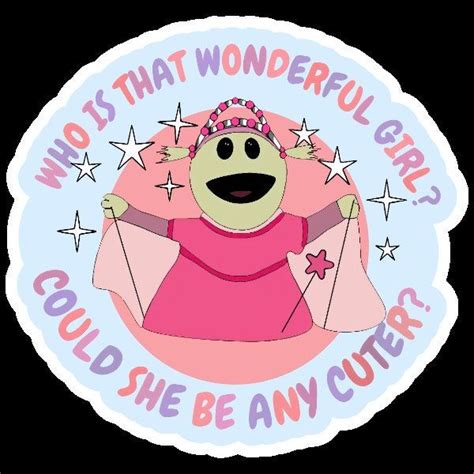 Nanalan Whos That Wonderful Girl Sticker Nanalan Fanart Meme Sticker
