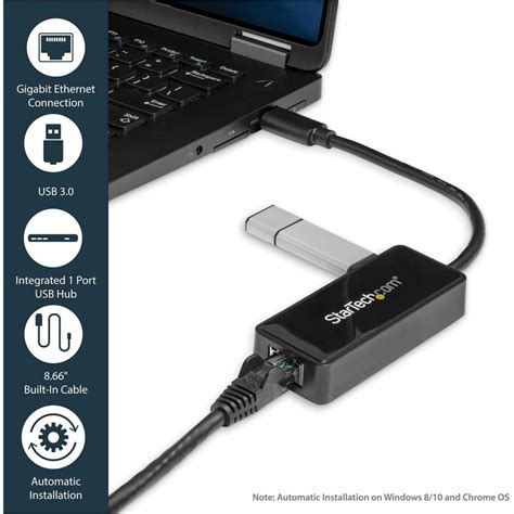 Startech Com Black Usb To Gigabit Ethernet Adapter Nic Usb Sptb Novatech