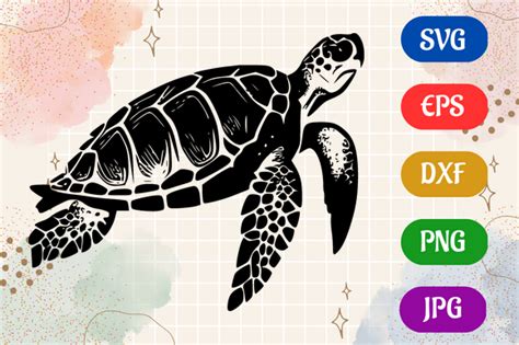 Sea Turtle Svg Eps Dxf Png  Graphic By Creative Oasis · Creative