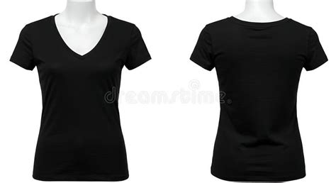 Black V Neck T Shirt Mockup Stock Illustration Illustration Of Sleeve