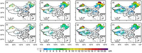 Sustainability Free Full Text The Evaluation Of Snow Depth Simulated By Different Land