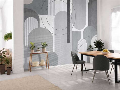 Wall Mural Grey Shade Overflow Wallpaper