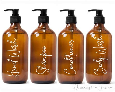 Waterproof Vinyl Bottle Labels Permanent Decals Shampoo Etsy Uk
