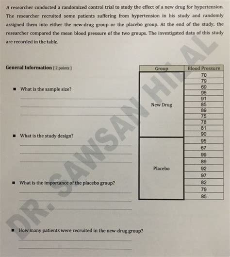 solved a researcher conducted a randomized control trial to