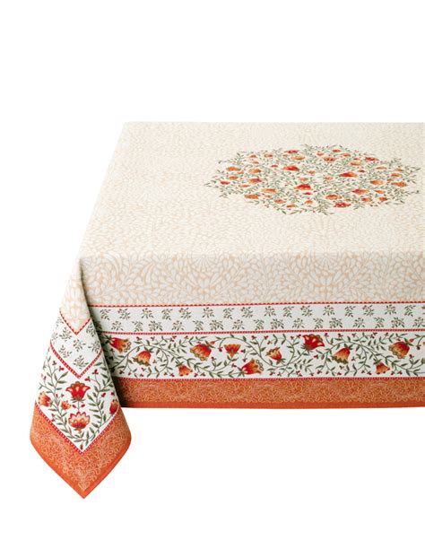 Amore Rust Red French Provence Jacquard Woven Tapestry Tablecloths