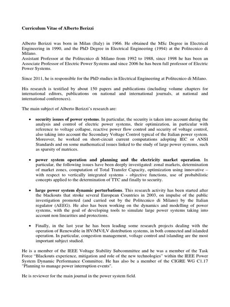 Curriculum Pdf Electrical Engineering Electricity