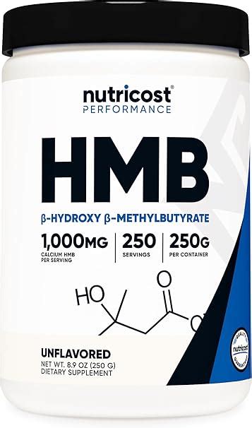 Nutricost Hmb Powder Beta Hydroxy Beta Methylbutyrate 250