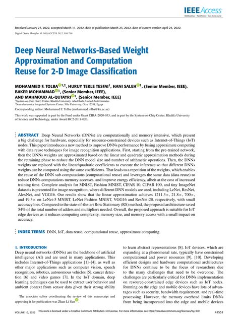 Pdf Deep Neural Networks Based Weight Approximation And Computation