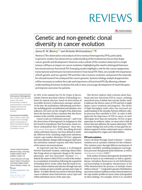 Clonal Diversity And Evolution In Cancer Download Free Pdf Neoplasms Evolution