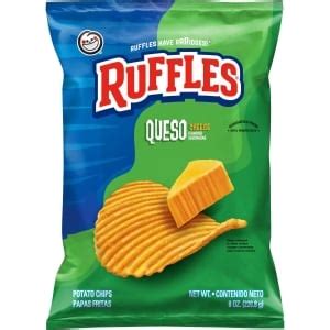 Ruffles Queso Cheese Flavored Potato Chips 8 Oz