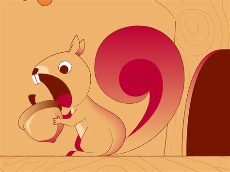 Squirrel Eating Chestnuts By Oliver King On Dribbble