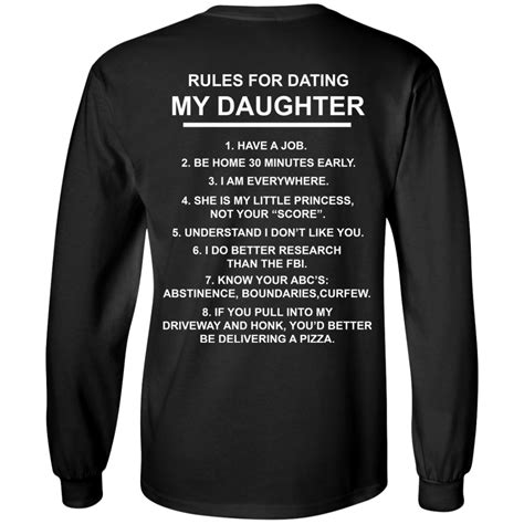 Funny Shirt Rules For Dating My Daughter T Shirt Tank Hoodie
